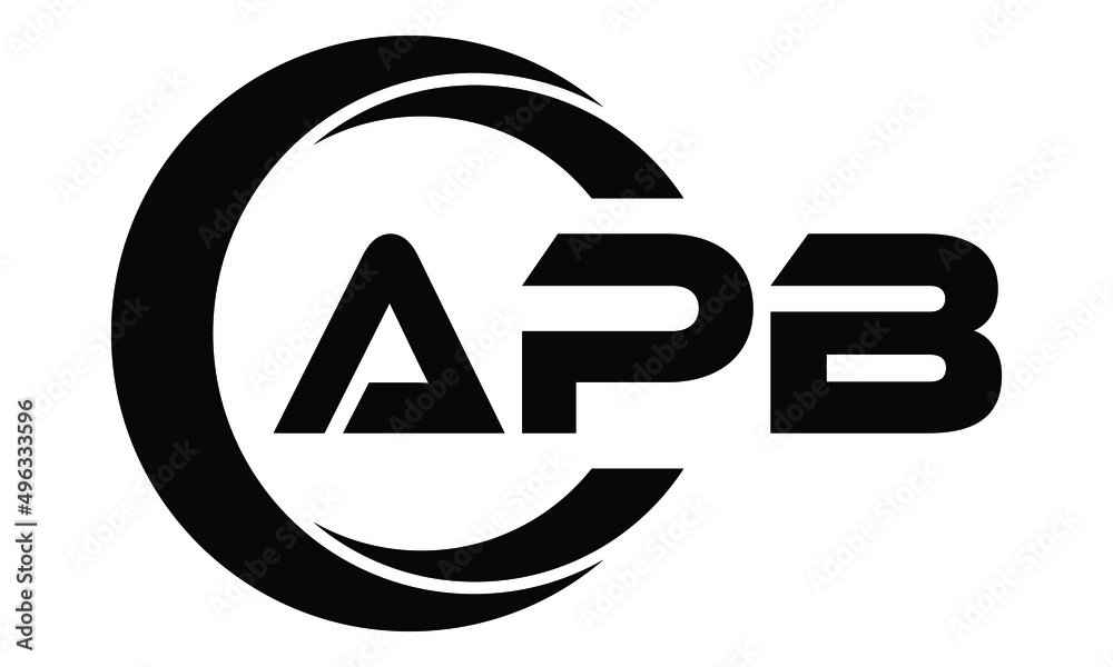APB swoosh logo design vector template | monogram logo | abstract logo ...