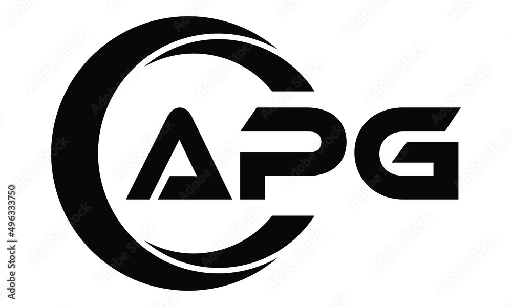 APG swoosh logo design vector template | monogram logo | abstract logo ...
