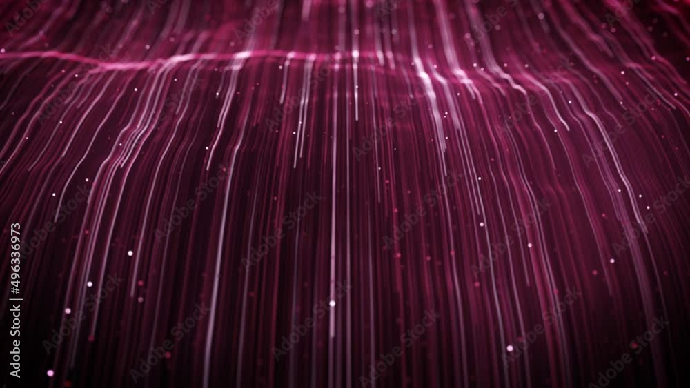 Abstract Light Fiber Strings Flowing Background Loop/ 4k animation of ...