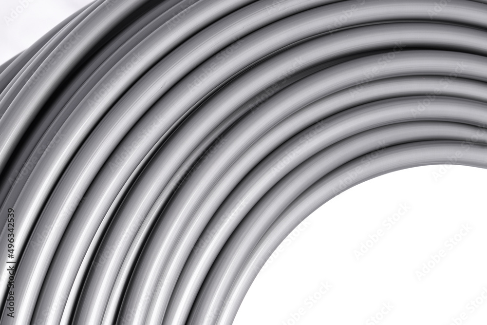 Flexible pipe on underfloor heating made of cross-linked polyethylene ...