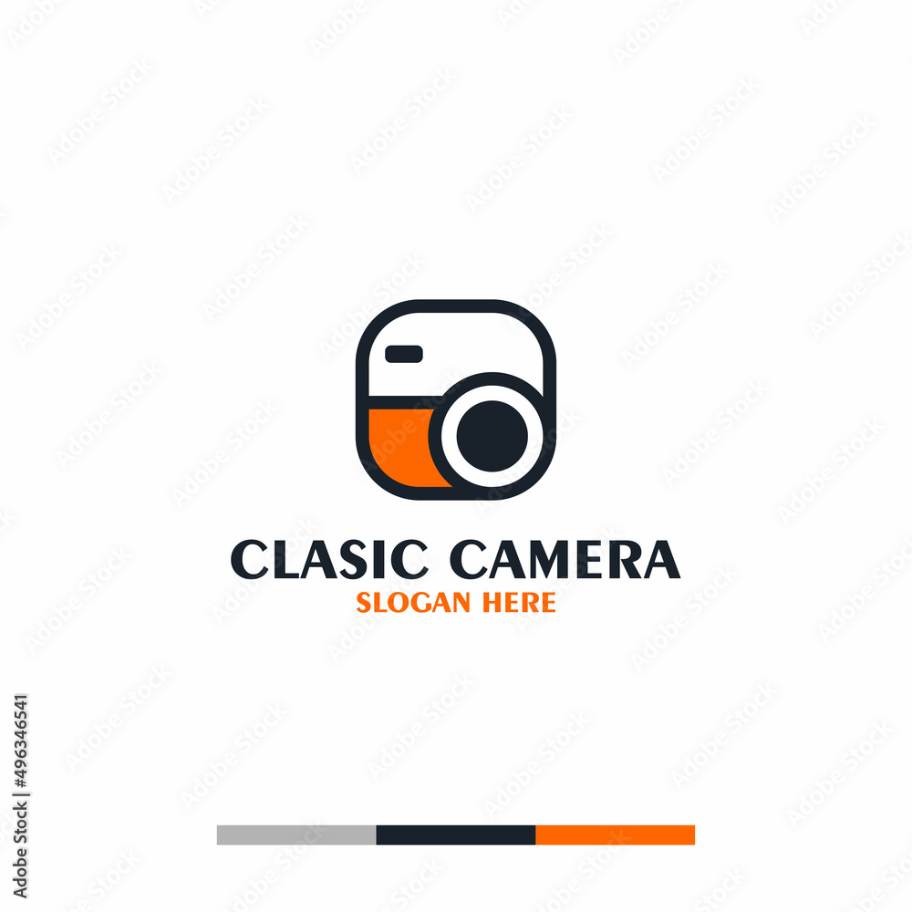 Classic Camera logo design Stock Vector | Adobe Stock