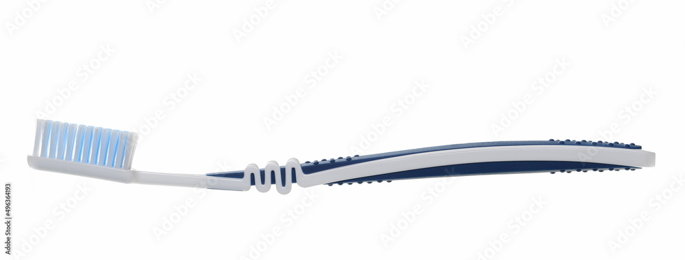 Blue toothbrush isolated on white Stock Photo | Adobe Stock