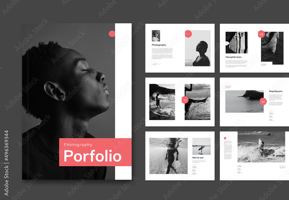 Photography Portfolio Layout Stock Template | Adobe Stock