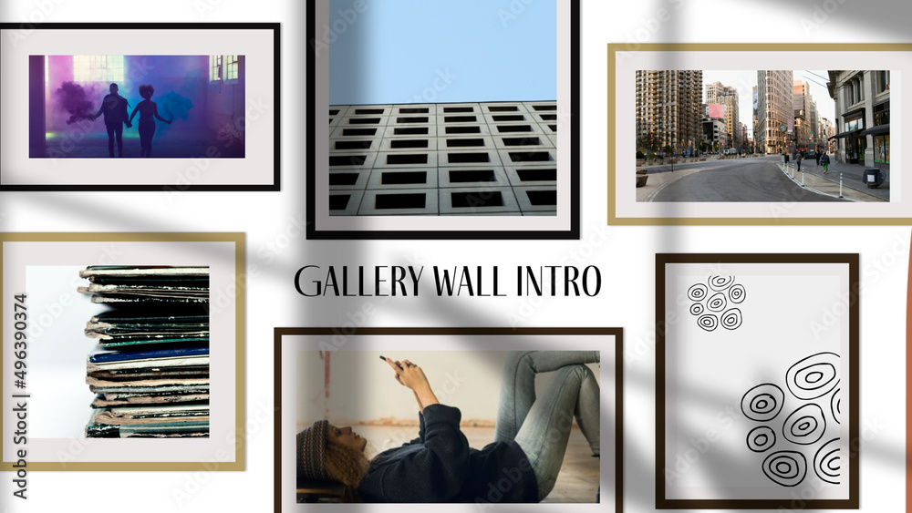 Stylish Gallery Wall Intro Stock Template | Adobe Stock