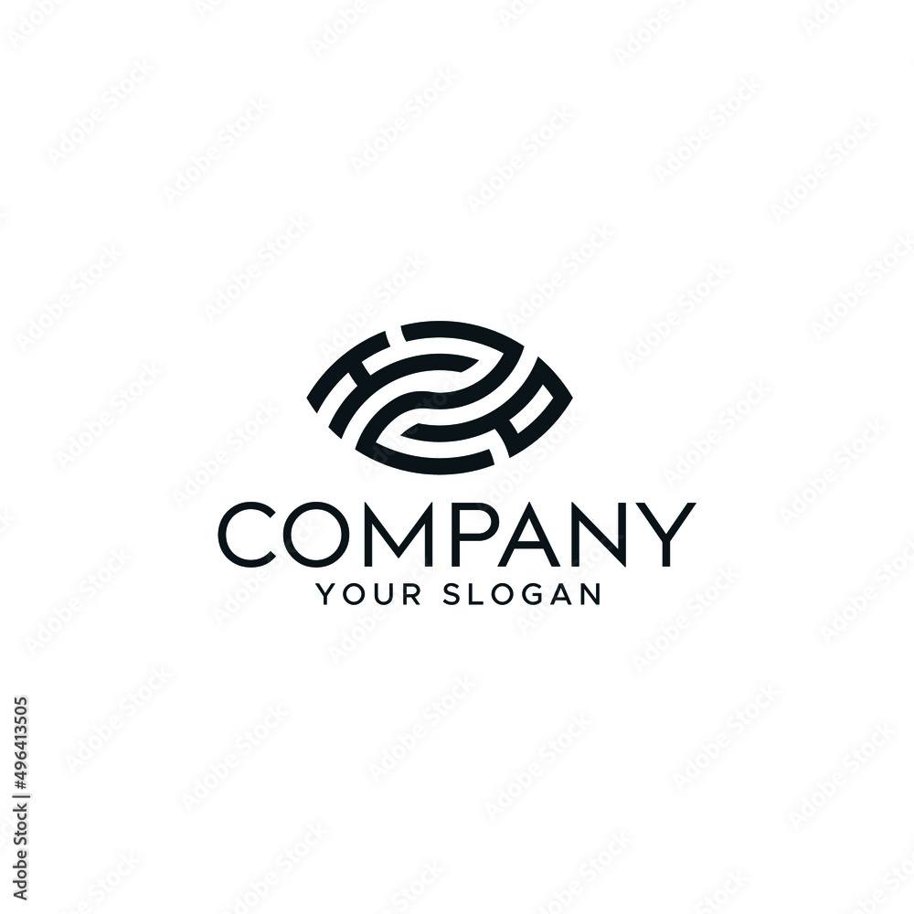 HZP logo design, H2P logo vector templet, initial letter HZP logo or ...