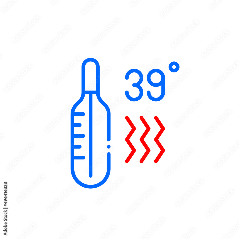Temperature check with a thermometer as covid disease prevention ...