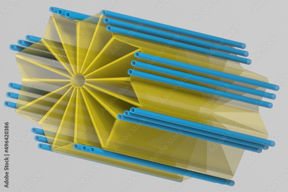 3d Illustration of a Centriole. Centrioles are parts of a cell. Stock ...