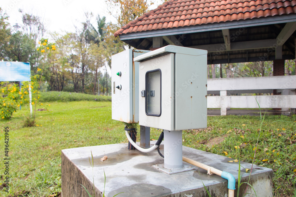 Temporary electrical control box outdoor for small business. Equipment ...
