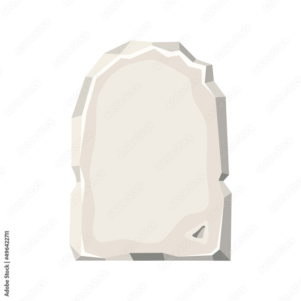 Rectangle stone tablet. Tombstone. Gray frame, block boulder for ...