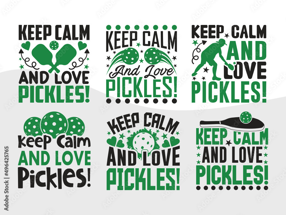 Vetor do Stock: Keep Calm And Love Pickles SVG Bundle, Pickleball Svg ...