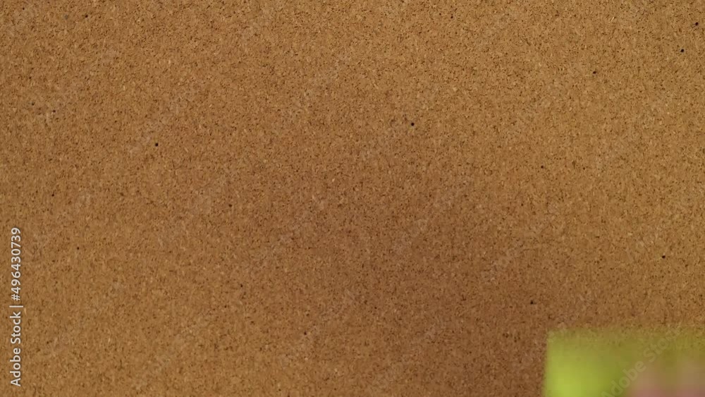 Yes I agree. The choice. Stick sticker on the cork board. Top view of ...