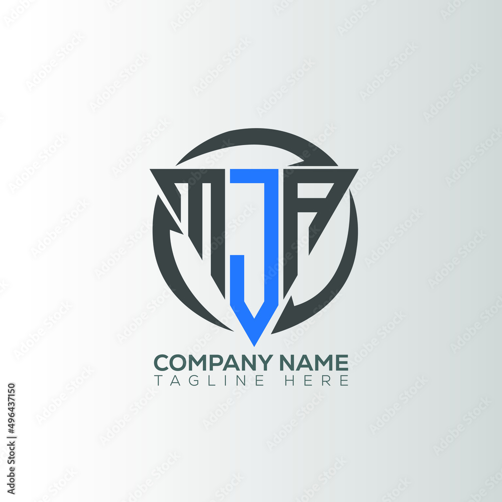MJA letter logo design on white background.MJA creative initials letter ...