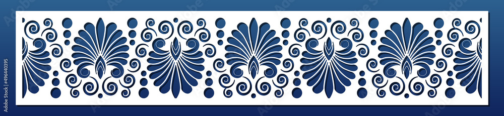 Laser cut border panel, bookmark, wall art, fence, frame, home interior ...