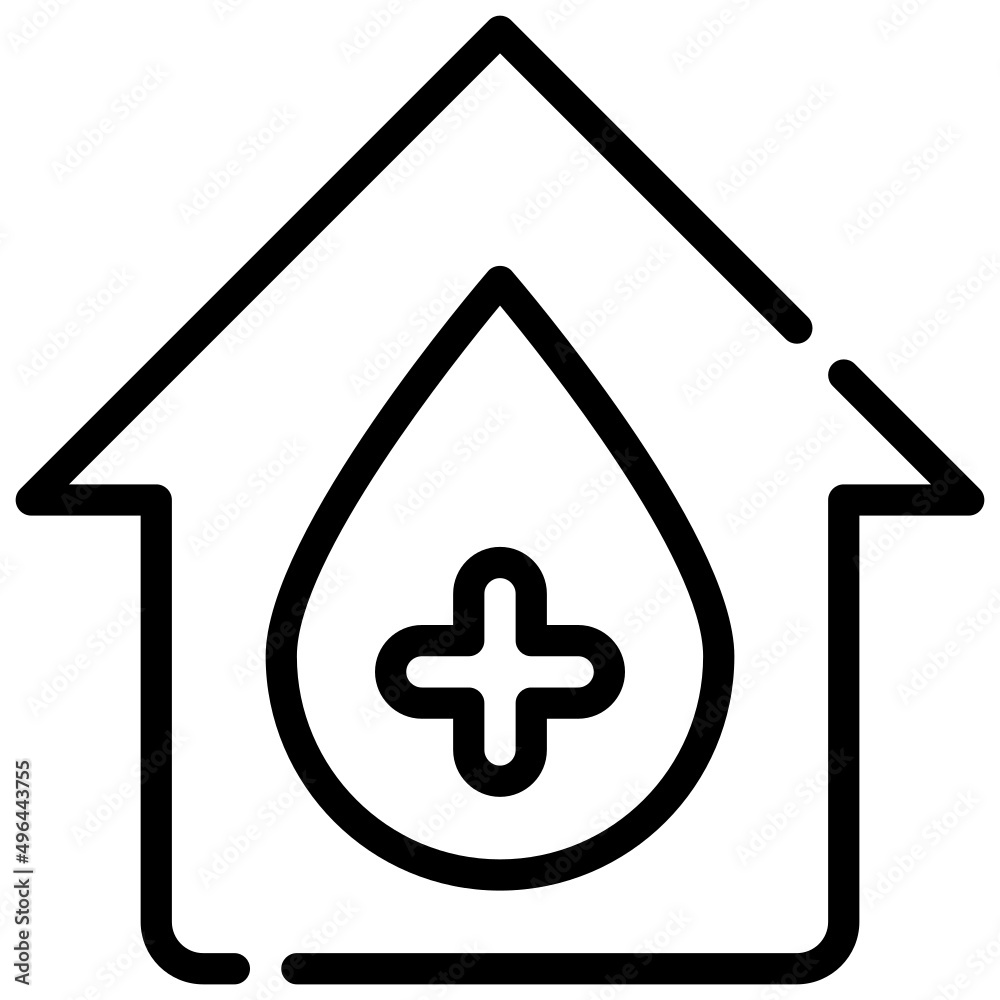 BLOOD BANK line icon,linear,outline,graphic,illustration Stock Vector ...