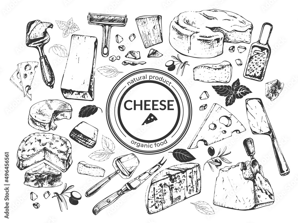 515_CHEESE, different varieties_CHEESE KNIFE cheese, different ...