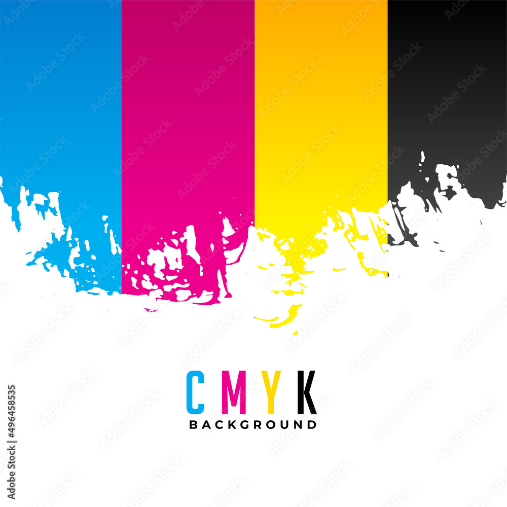 abstract cmyk color stripes background Stock Vector | Adobe Stock