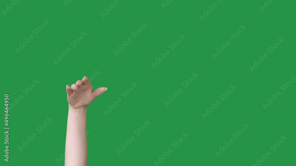 Bye gesture. Farewell goodbye. Leaving adios. So long. Woman hand ...