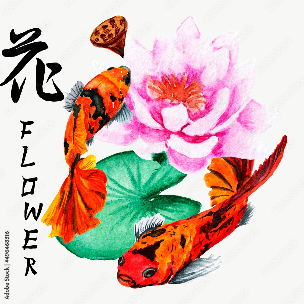 wall art,painting koi,fish painting,painting watercolor,watercolour ...