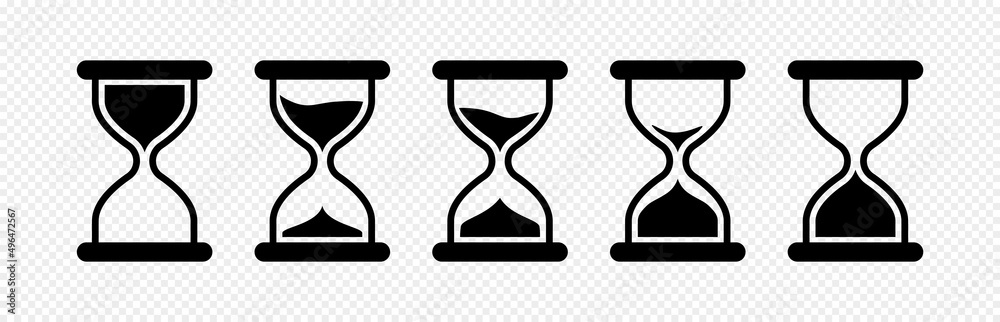 Hourglass icon set. Sandglass symbol, logo. Vector EPS 10 Stock Vector ...