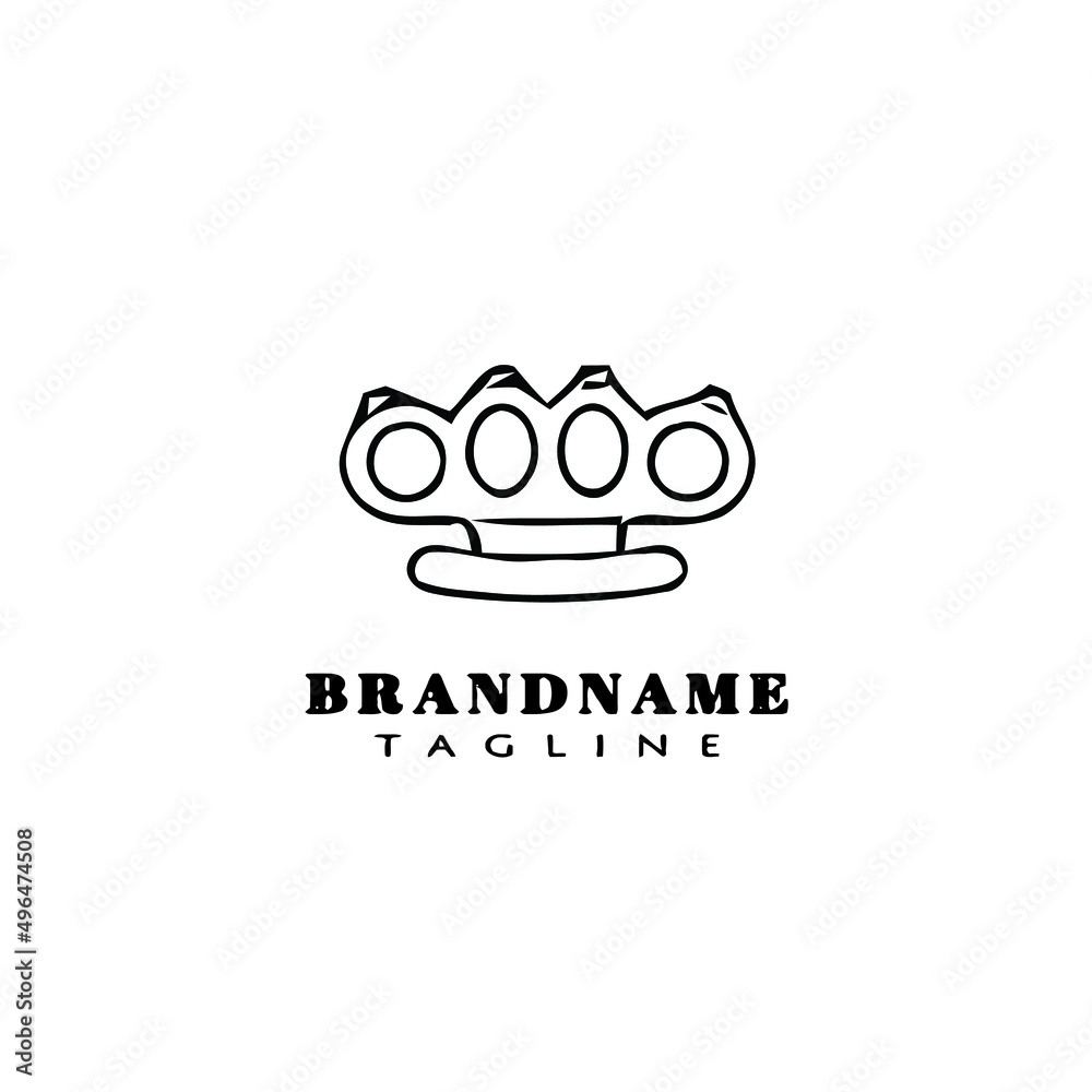 knuckles logo cartoon icon design template black isolated symbol Stock ...