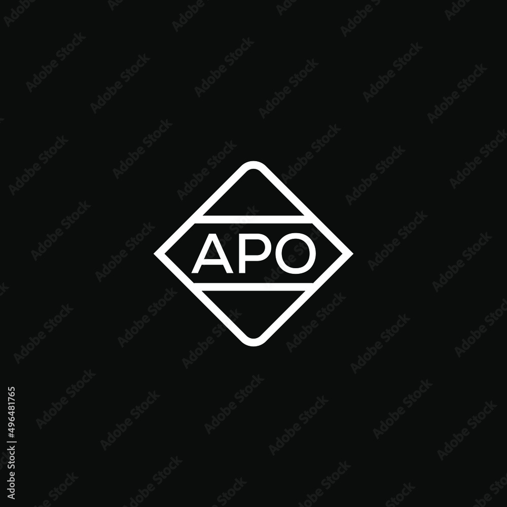 Vecteur Stock APO letter design for logo and icon.APO monogram logo ...