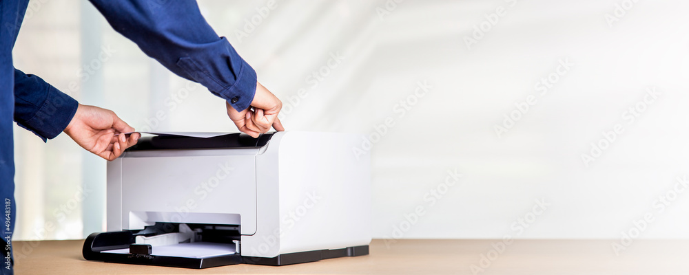 Printer, copier, scanner in office. Workplace ,photocopier machine for ...
