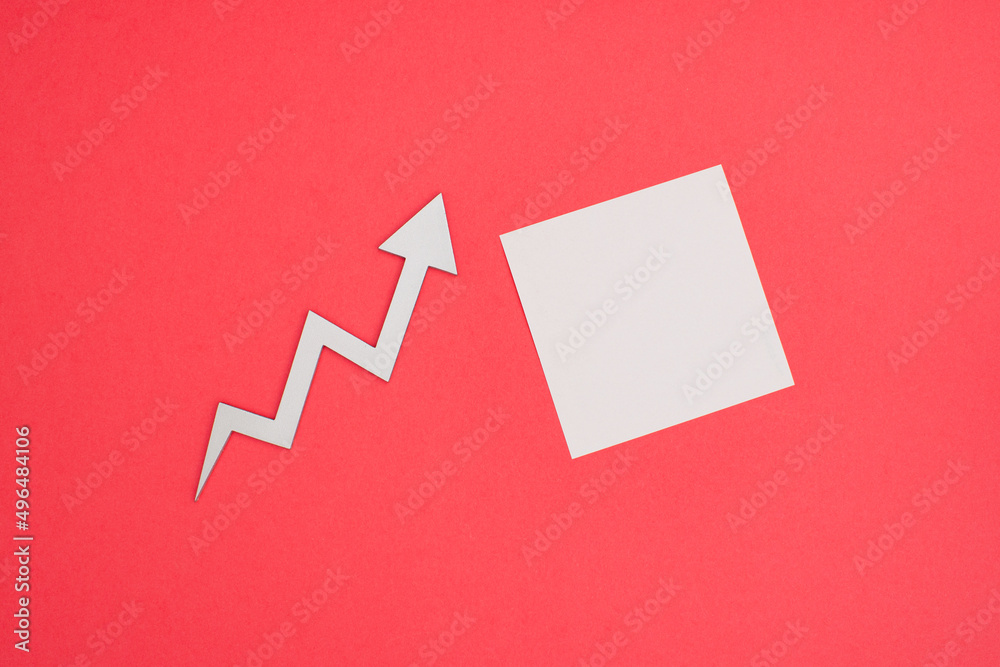 Stock market Square leaflet mock up blank template design idea. Gray ...