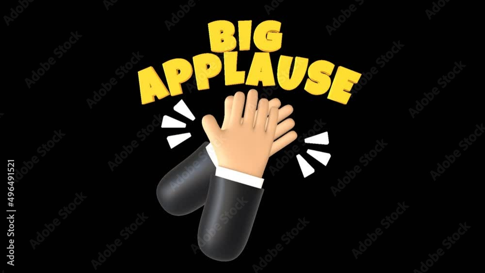 Applause animation in 3D on a transparent background Stock ビデオ | Adobe ...