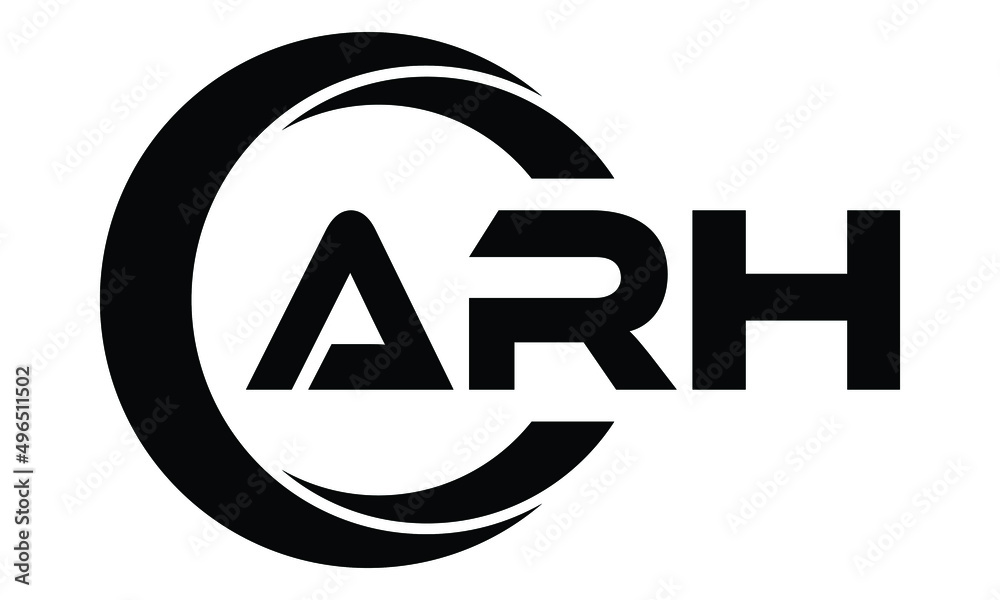 ARH swoosh logo design vector template | monogram logo | abstract logo ...