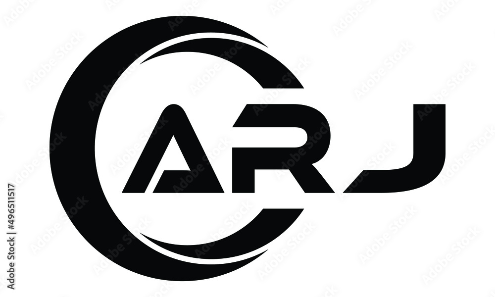 ARJ swoosh logo design vector template | monogram logo | abstract logo ...