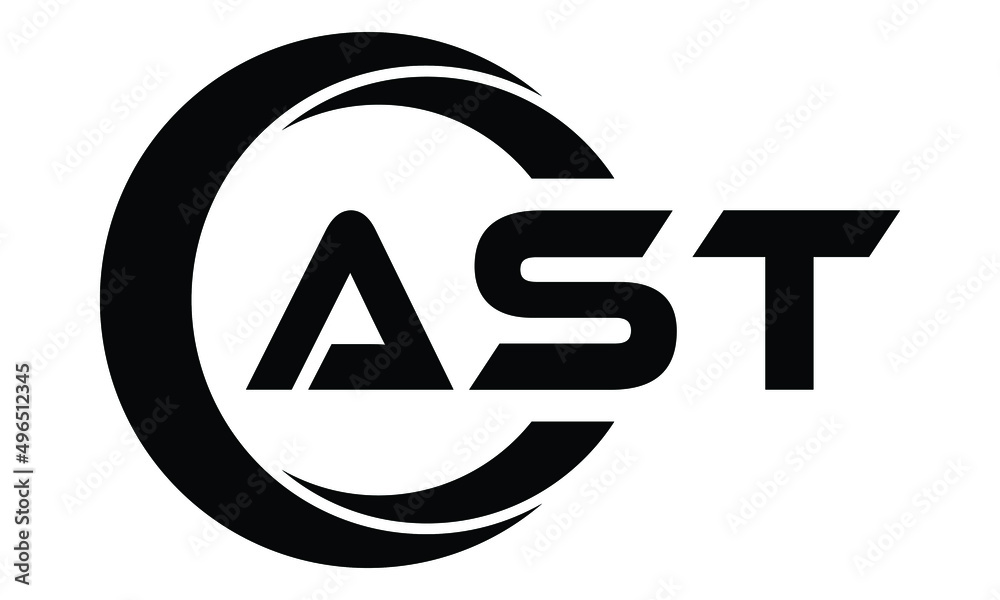 AST swoosh logo design vector template | monogram logo | abstract logo ...