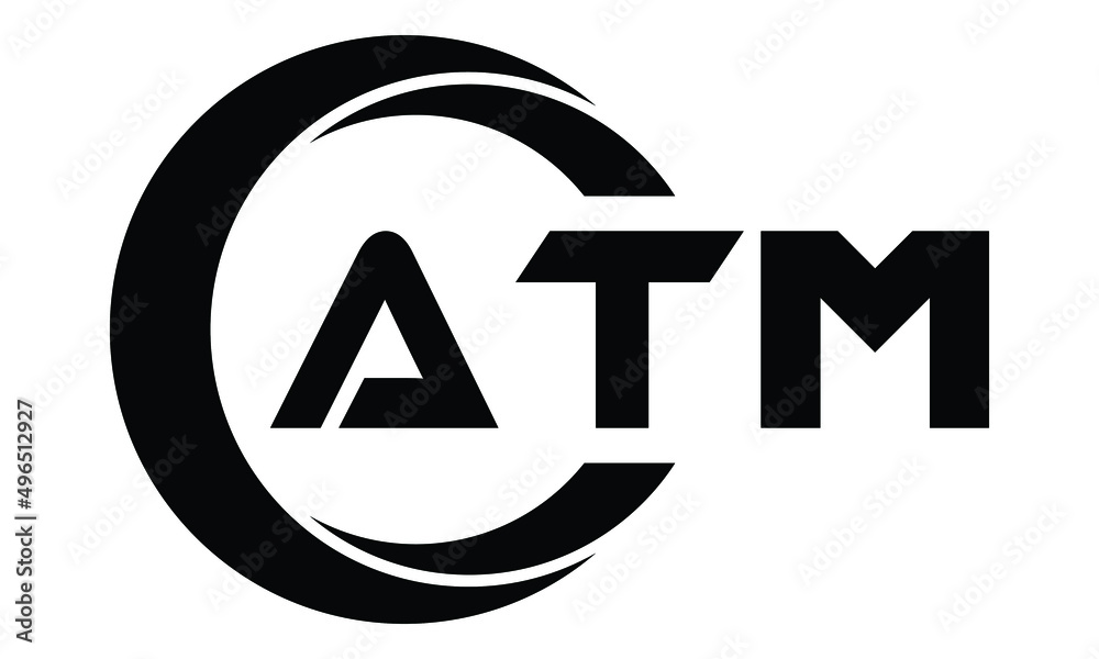 ATM swoosh logo design vector template | monogram logo | abstract logo ...
