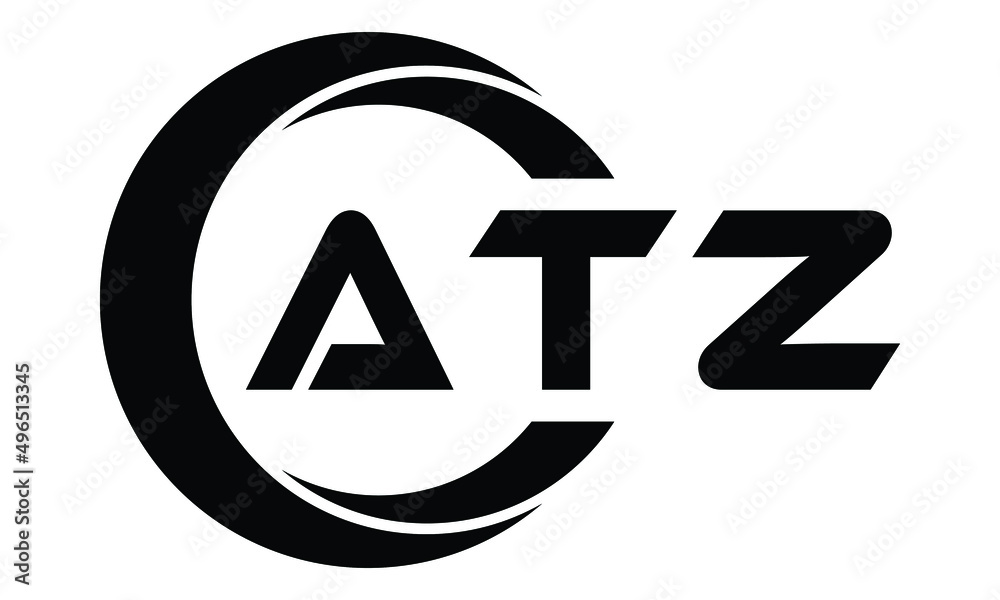 ATZ swoosh logo design vector template | monogram logo | abstract logo ...