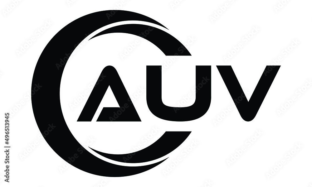 AUV swoosh logo design vector template | monogram logo | abstract logo ...