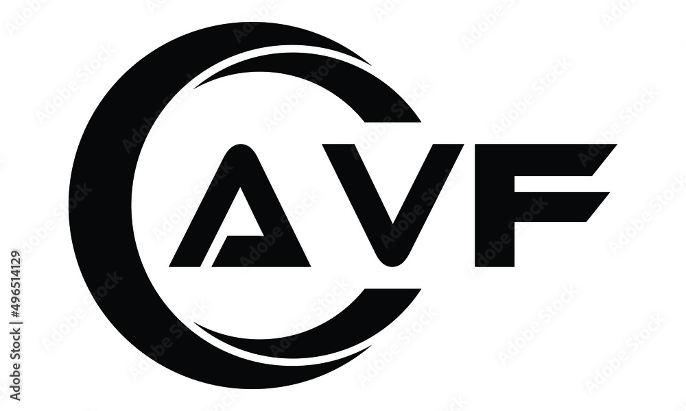 AVF swoosh logo design vector template | monogram logo | abstract logo ...