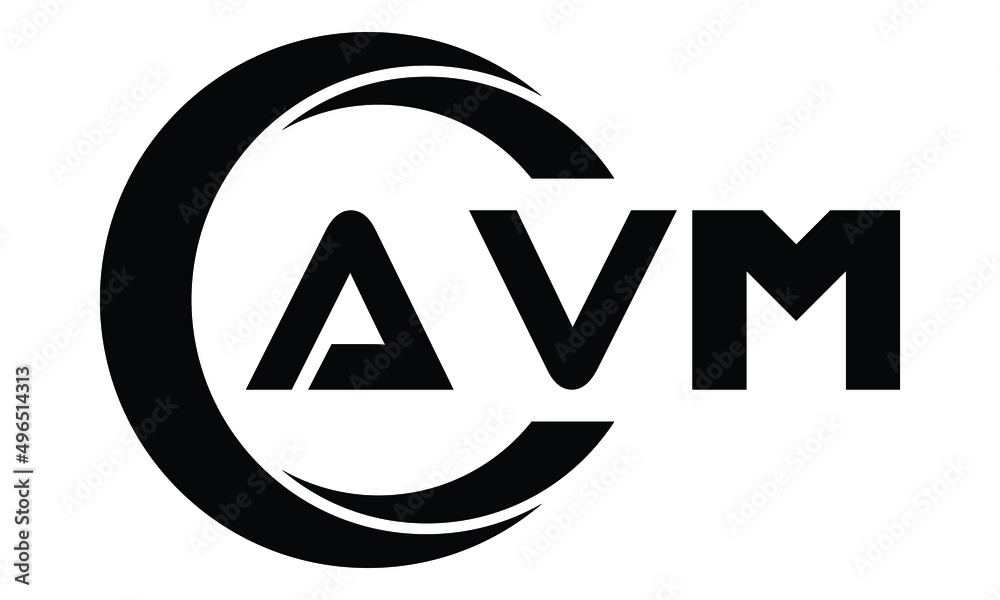 AVM swoosh logo design vector template | monogram logo | abstract logo ...