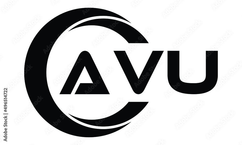 AVU swoosh logo design vector template | monogram logo | abstract logo ...