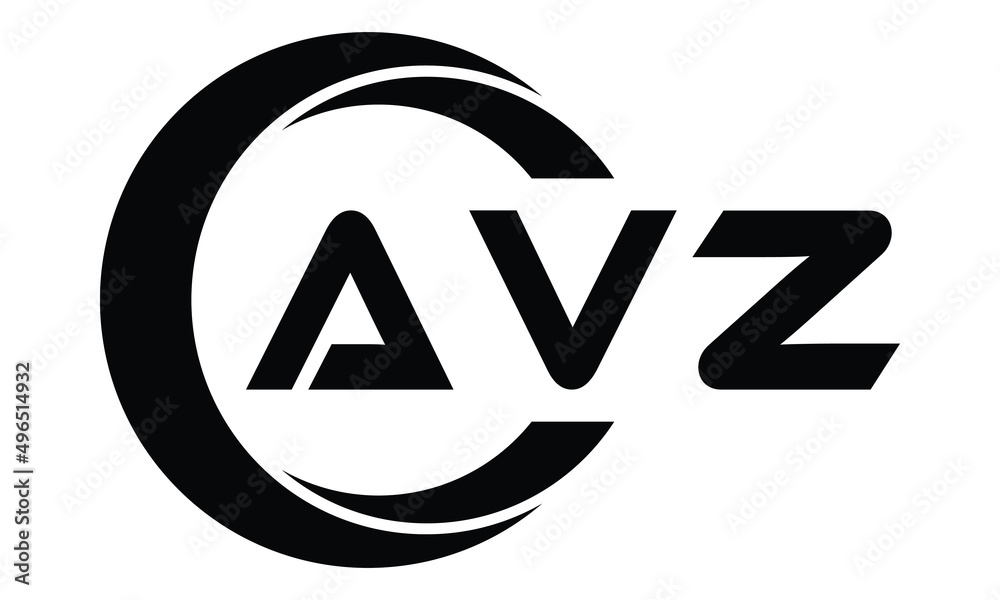 AVZ swoosh logo design vector template | monogram logo | abstract logo ...