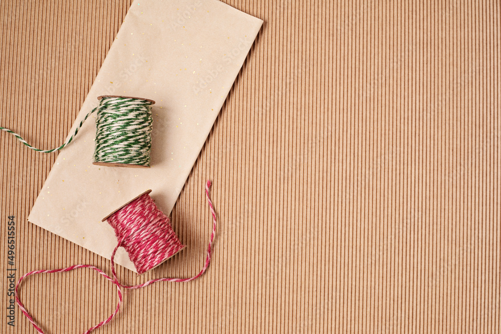 Kraft paper texture vertical striped ribbed pattern. Brown cardboard ...