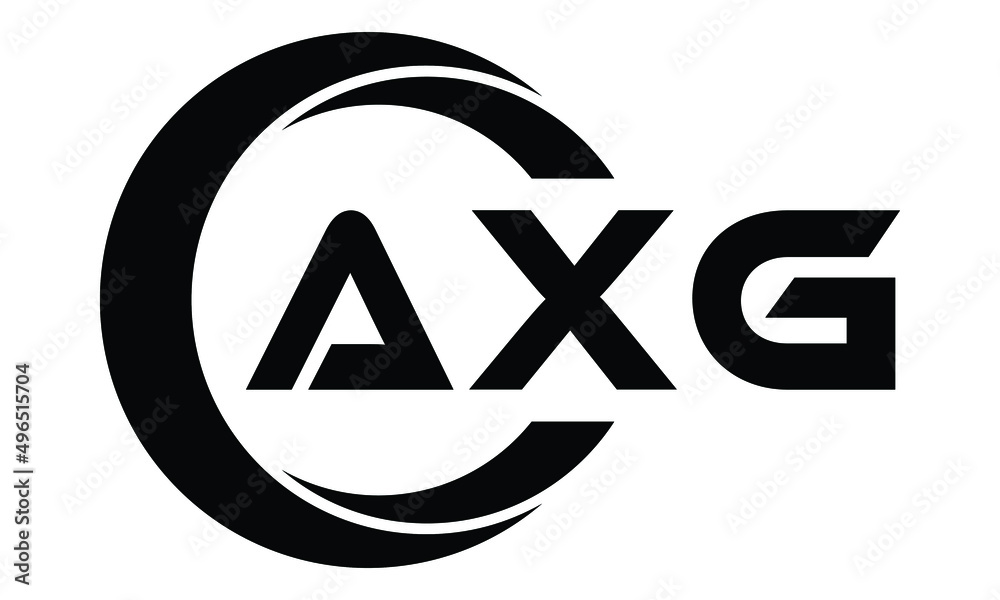 AXG swoosh logo design vector template | monogram logo | abstract logo ...