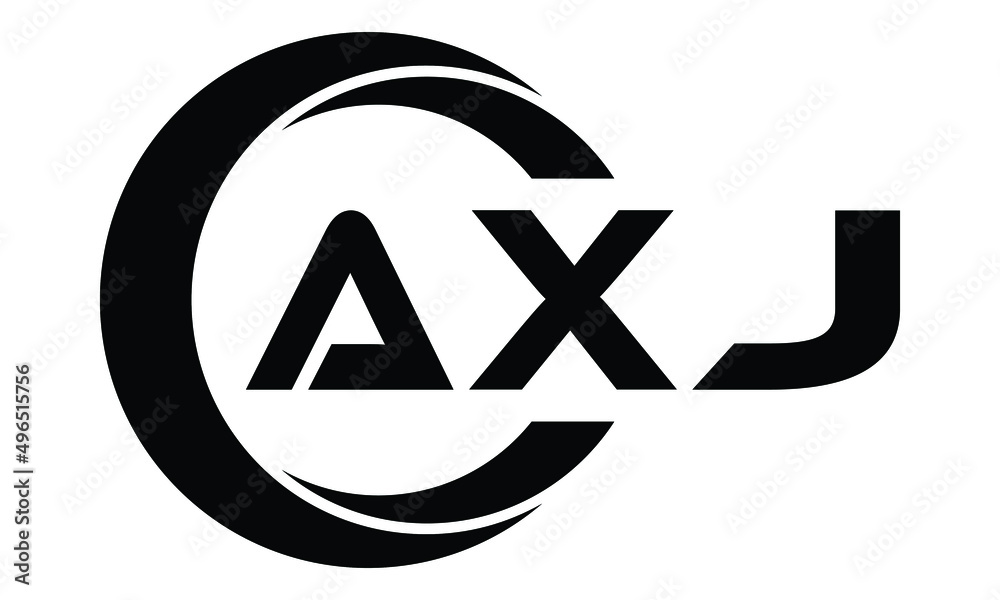 AXJ swoosh logo design vector template | monogram logo | abstract logo ...