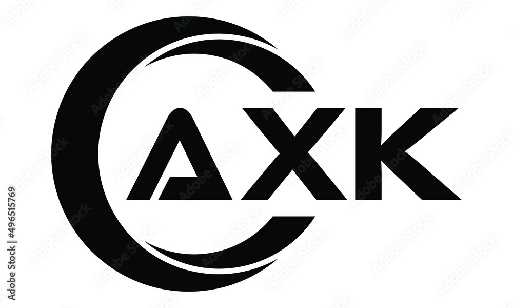 AXK swoosh logo design vector template | monogram logo | abstract logo ...