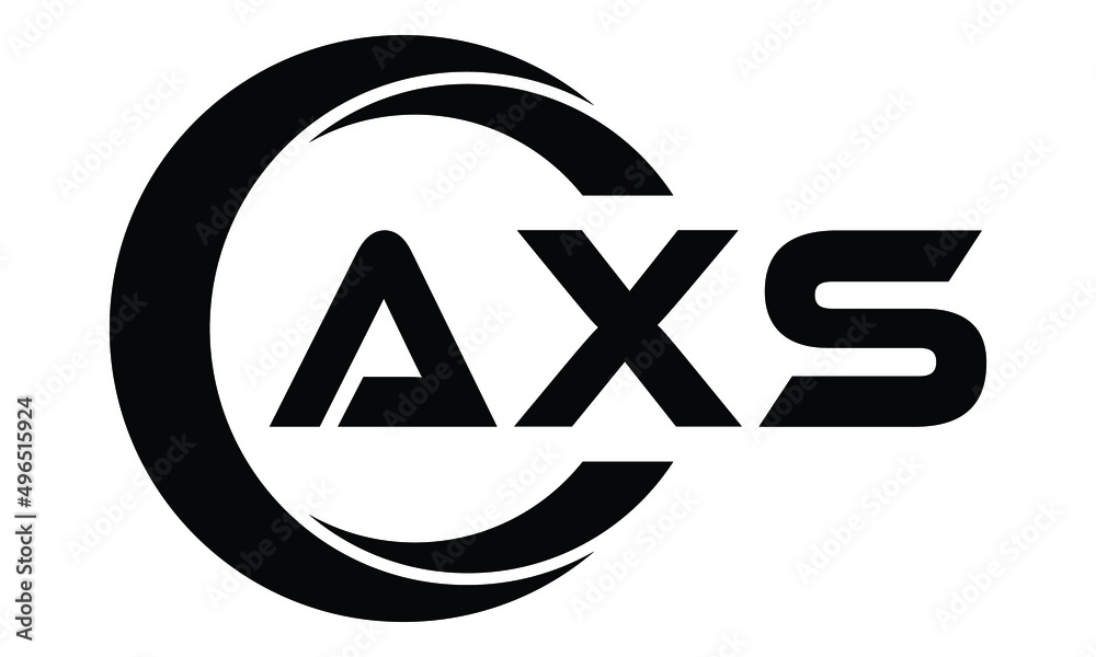 AXS swoosh logo design vector template | monogram logo | abstract logo ...