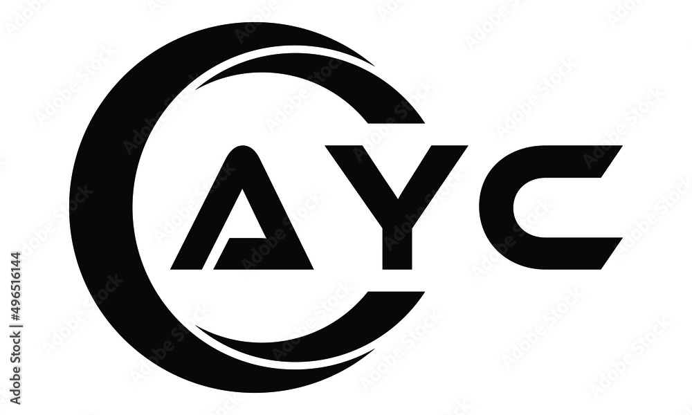 AYC swoosh logo design vector template | monogram logo | abstract logo ...