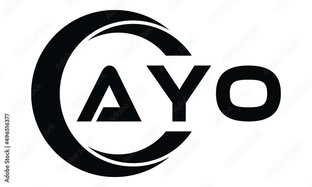 Vetor de AYO swoosh logo design vector template | monogram logo ...