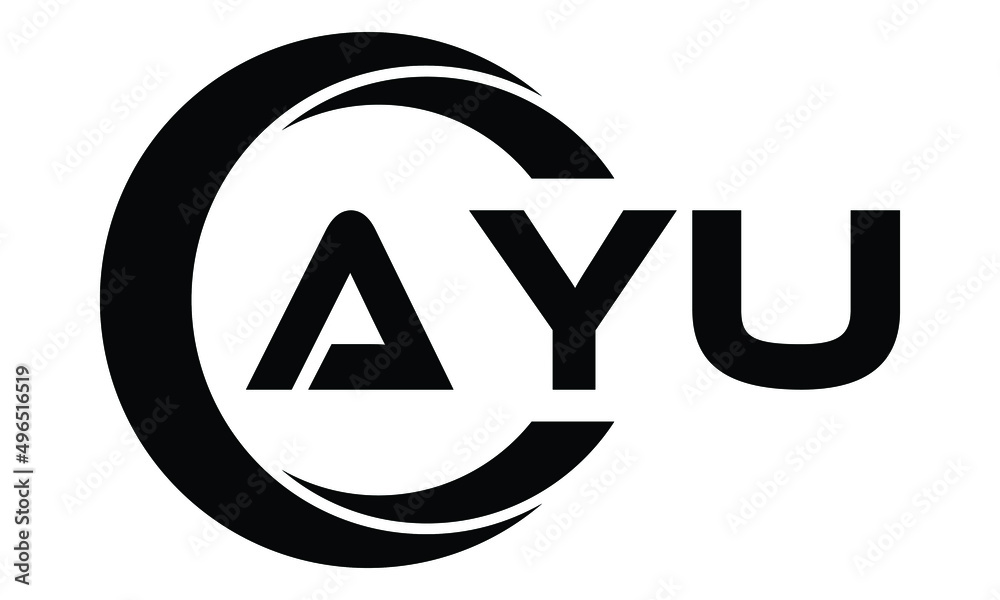 AYU swoosh logo design vector template | monogram logo | abstract logo ...