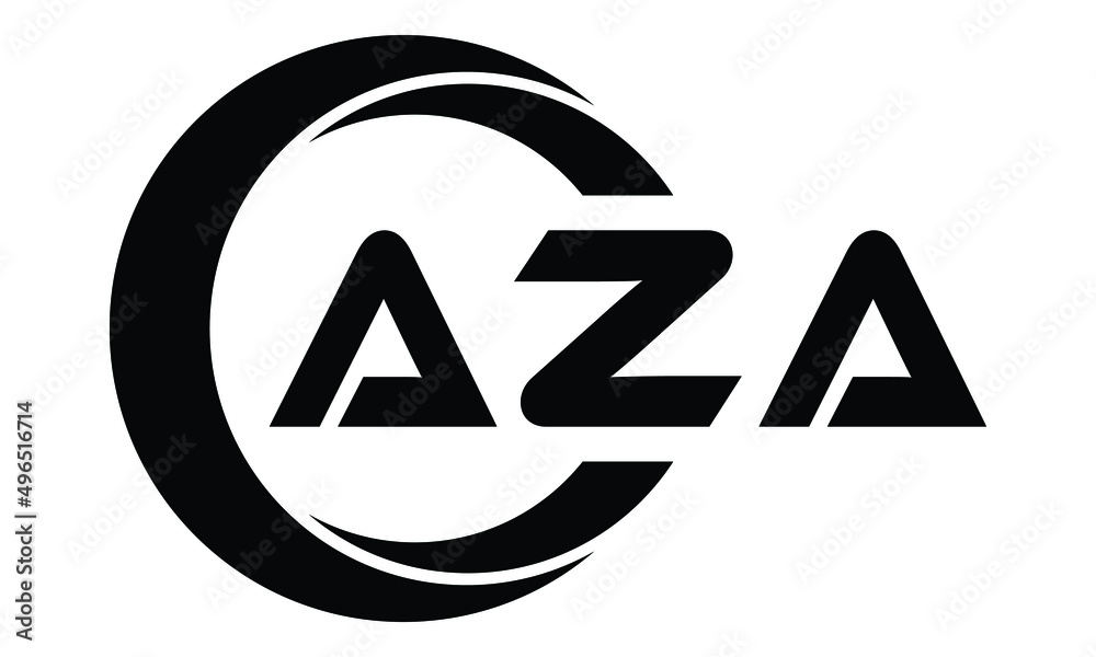 AZA swoosh logo design vector template | monogram logo | abstract logo ...