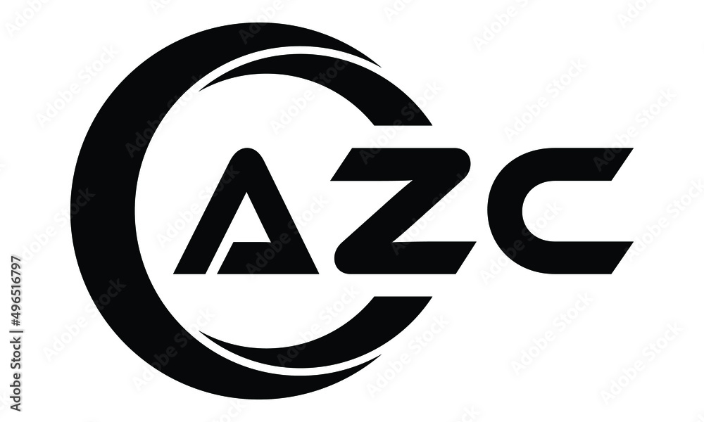 AZC swoosh logo design vector template | monogram logo | abstract logo ...