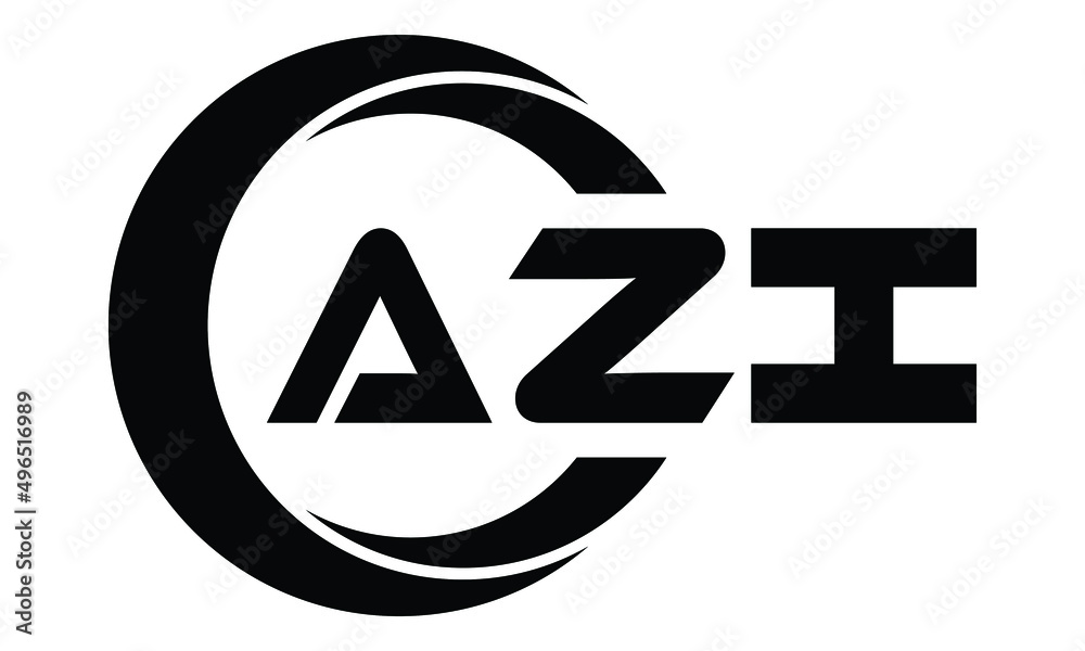 AZI swoosh logo design vector template | monogram logo | abstract logo ...