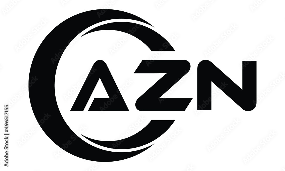 AZN swoosh logo design vector template | monogram logo | abstract logo ...